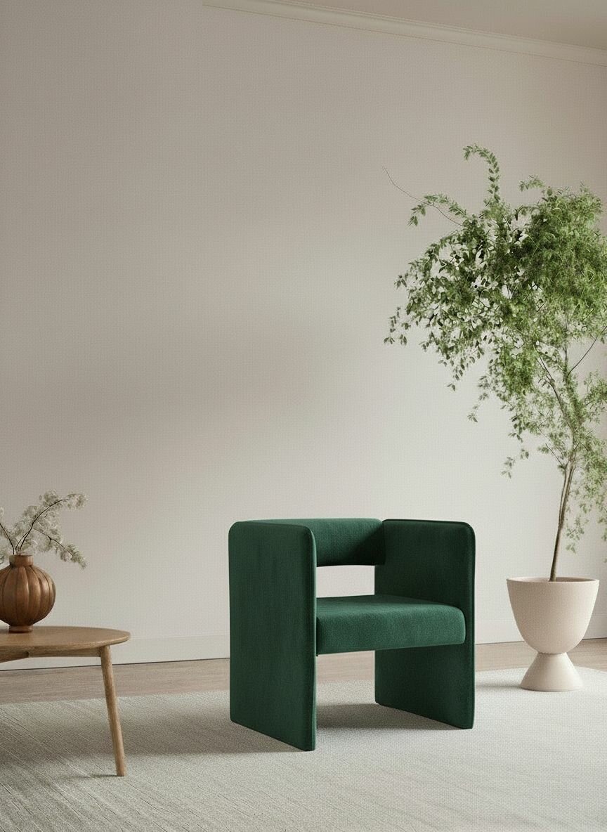 Кресло Меркурий с подлокотниками зеленый велюр в офис, дом, салон красоты, прихожую, гостиную, в зону ожидания.