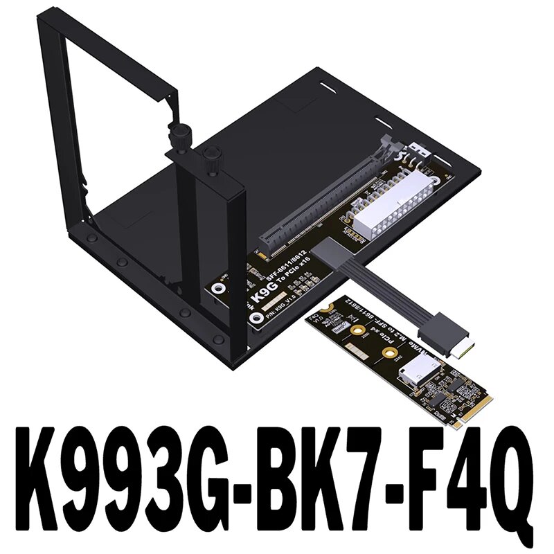 ADT-Link PCI-E 5.0 x4 к OCuLink SFF-8611 M.2 Док-станция eGPU K993G-BK7-F4Q-30cm
