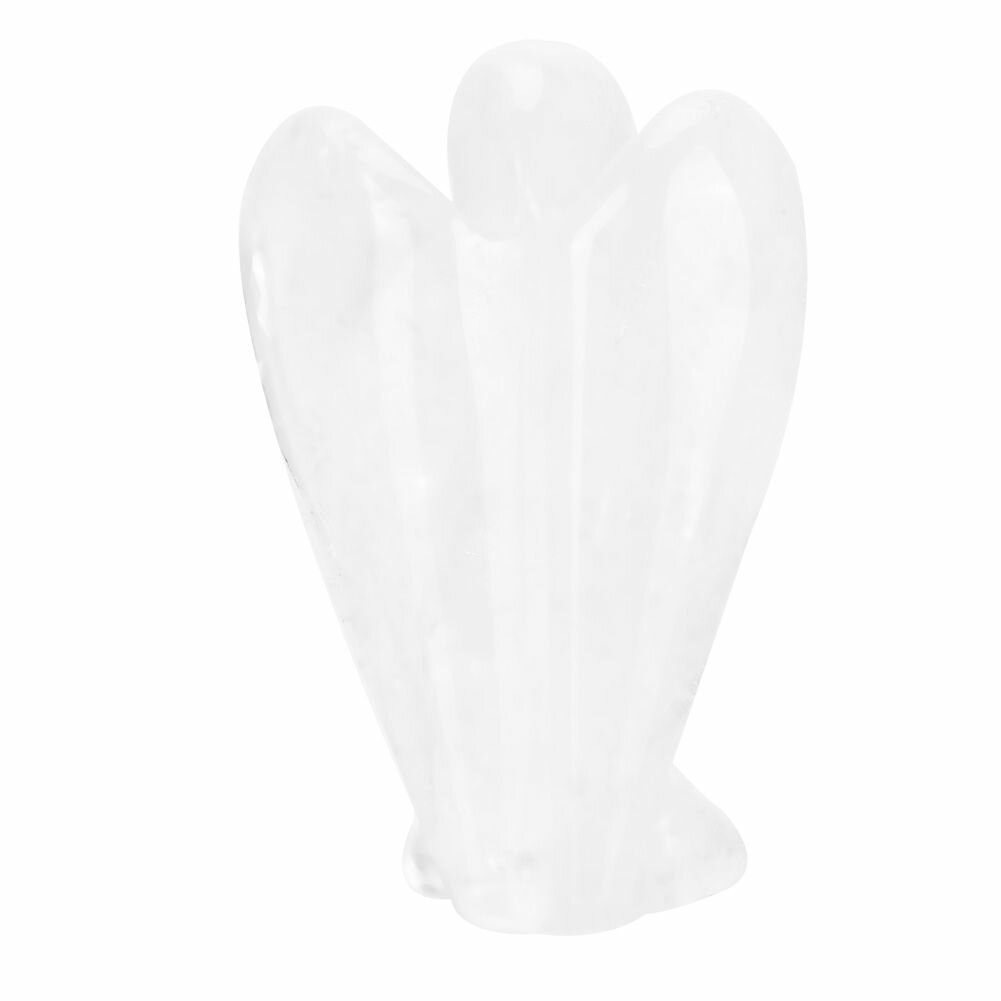 Статуэтка ангела из натурального прозрачного кварцевого кристалла, резной, с целительной силой, декоративное украшение для дома и медитации