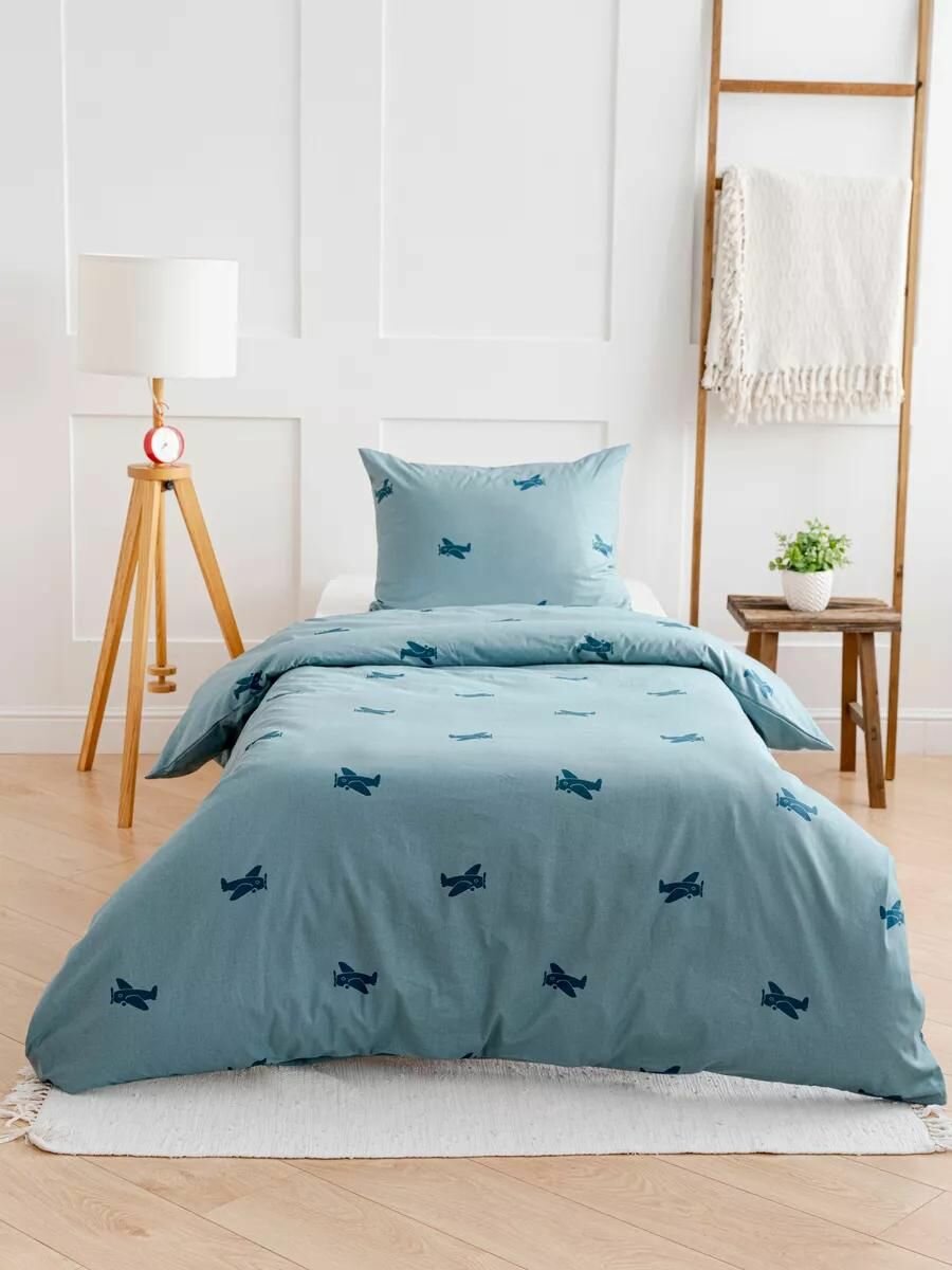 Постельное белье комплект 1,5 спальный, перкаль, 1 пододеяльник, 1 наволочка, YERRNA