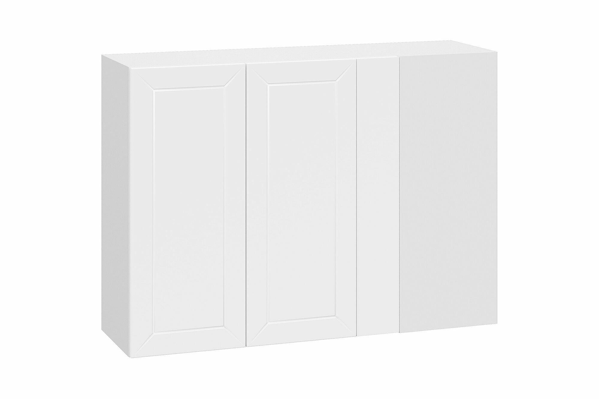 Кухонный модуль навесной угловой Нонтон Лаорна, 100x29x72 см, белый / лунный бархат