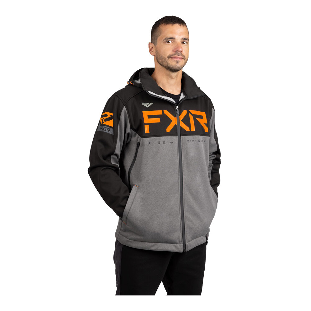 Кофта FXR Helium Ride без утеплителя Grey Heather/Orange, S