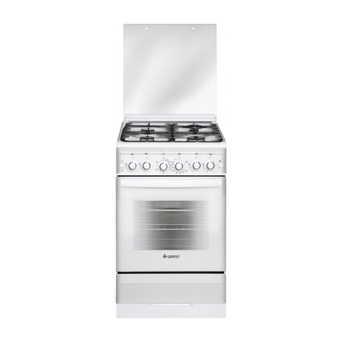 Газовая плита GEFEST 5300-02, 4 конфорки, ящик для посуды, белый