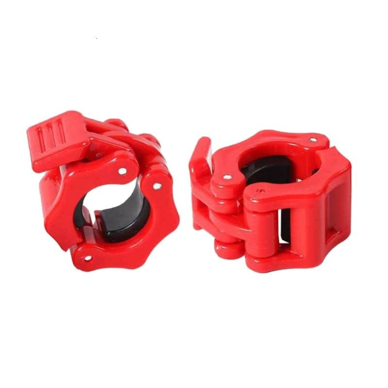 Набор зажимов для штанги, нескользящие фиксаторы веса, быстросъемные, красный - 3cm