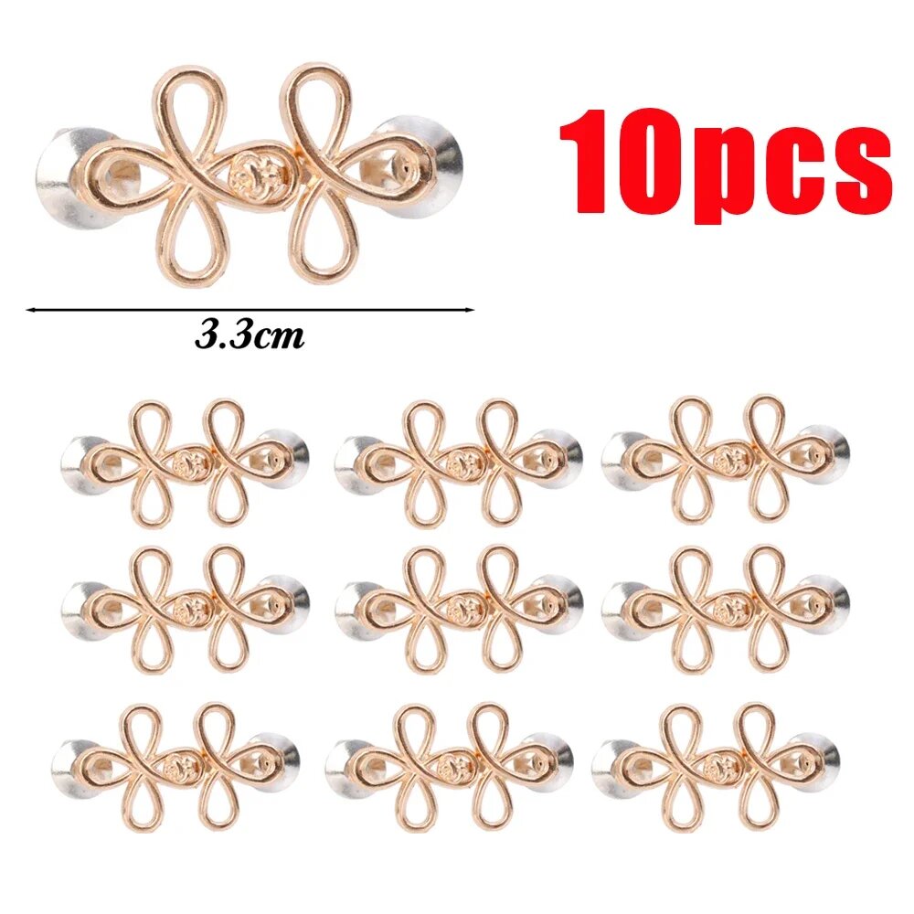 10pcs Hollow Clover Waist Clips No Sewing Required Button Adjuster for Pants Skirts Waist Tightener Pin Button Clothing Supplies