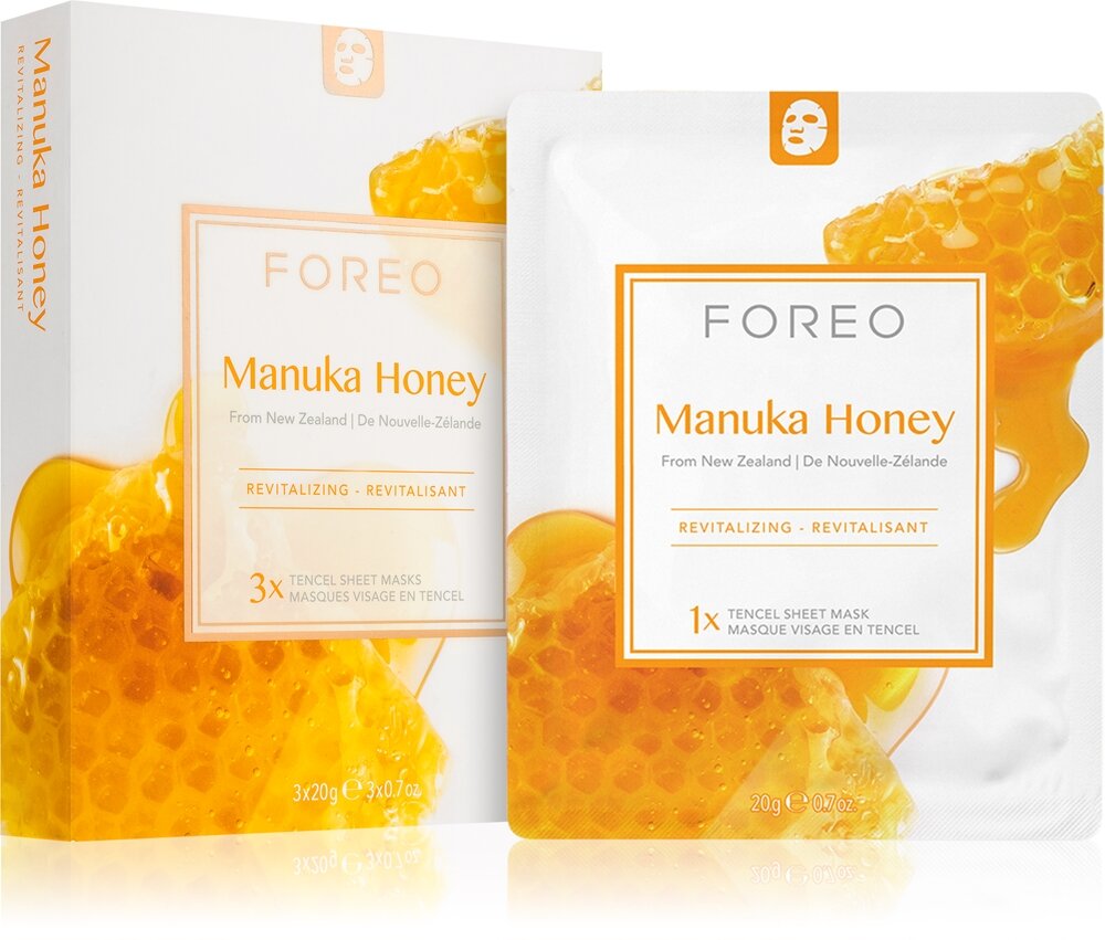 Foreo Тканевая маска для лица Farm to Face с медом Манука, 3х20 мл