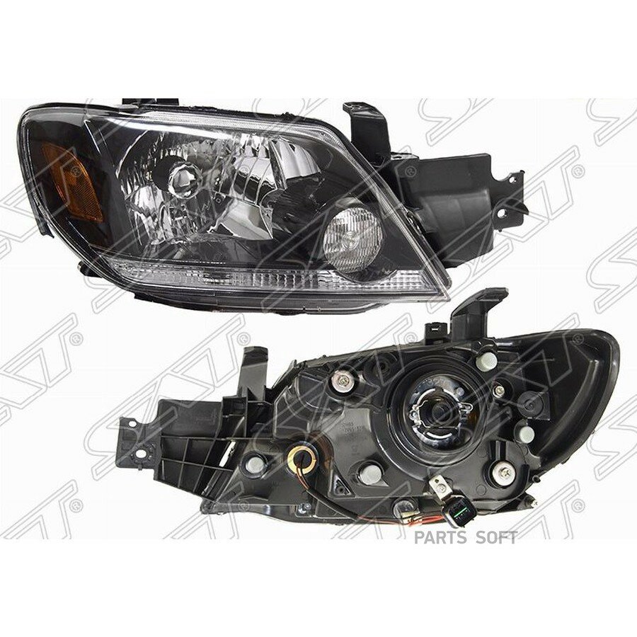 Фара MITSUBISHI OUTLANDER/AIRTREK 01-04 RH цельная от официального дистрибьютора, SAT, артикул ST3141101R