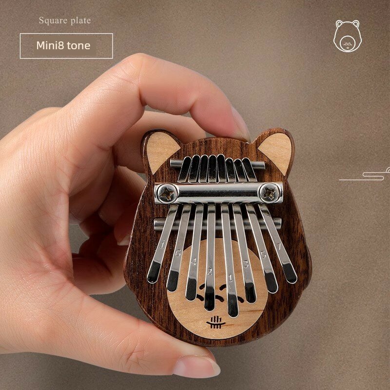HLuru Thumb Piano Kalimba среднего тона, полный шпон из цельного дерева для девочек-початковщиков, мини-портативный