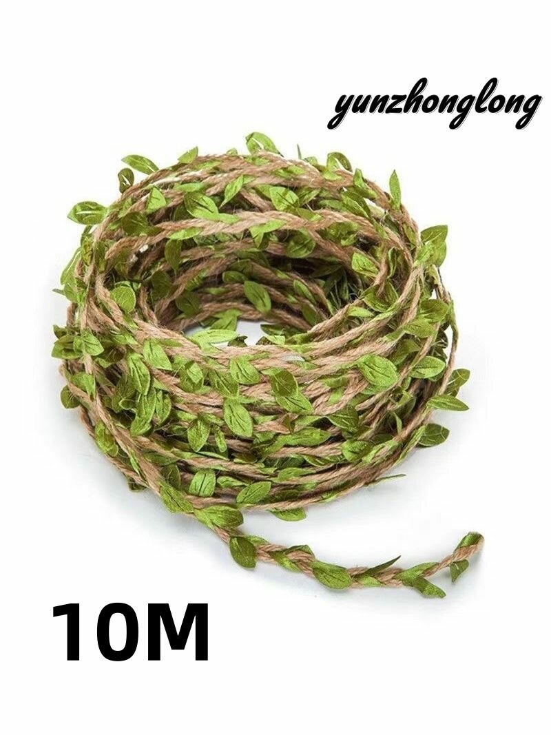 Yunzhonglong Лента из листьев мешковины, ротанга для настенного монтажа, для деревенской свадьбы, дома, сада, вечеринки в джунглях, декора для поделок своими руками