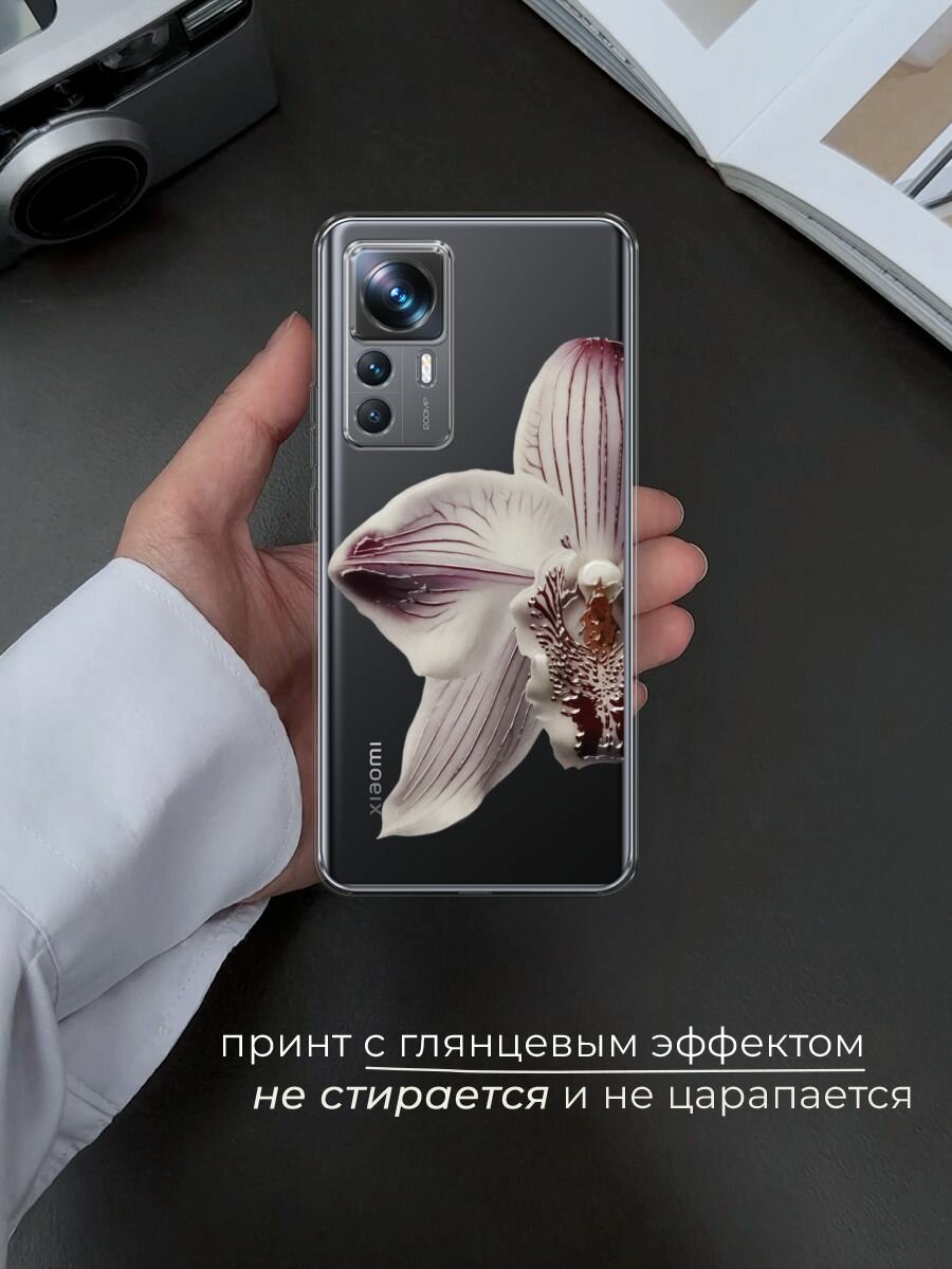 Чехол на Xiaomi 12T Pro / Сяоми 12T Про с принтом Белая орхидея — фото 1