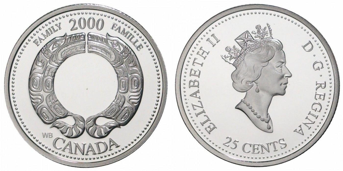 Канада 25 центов, 2000 Семья