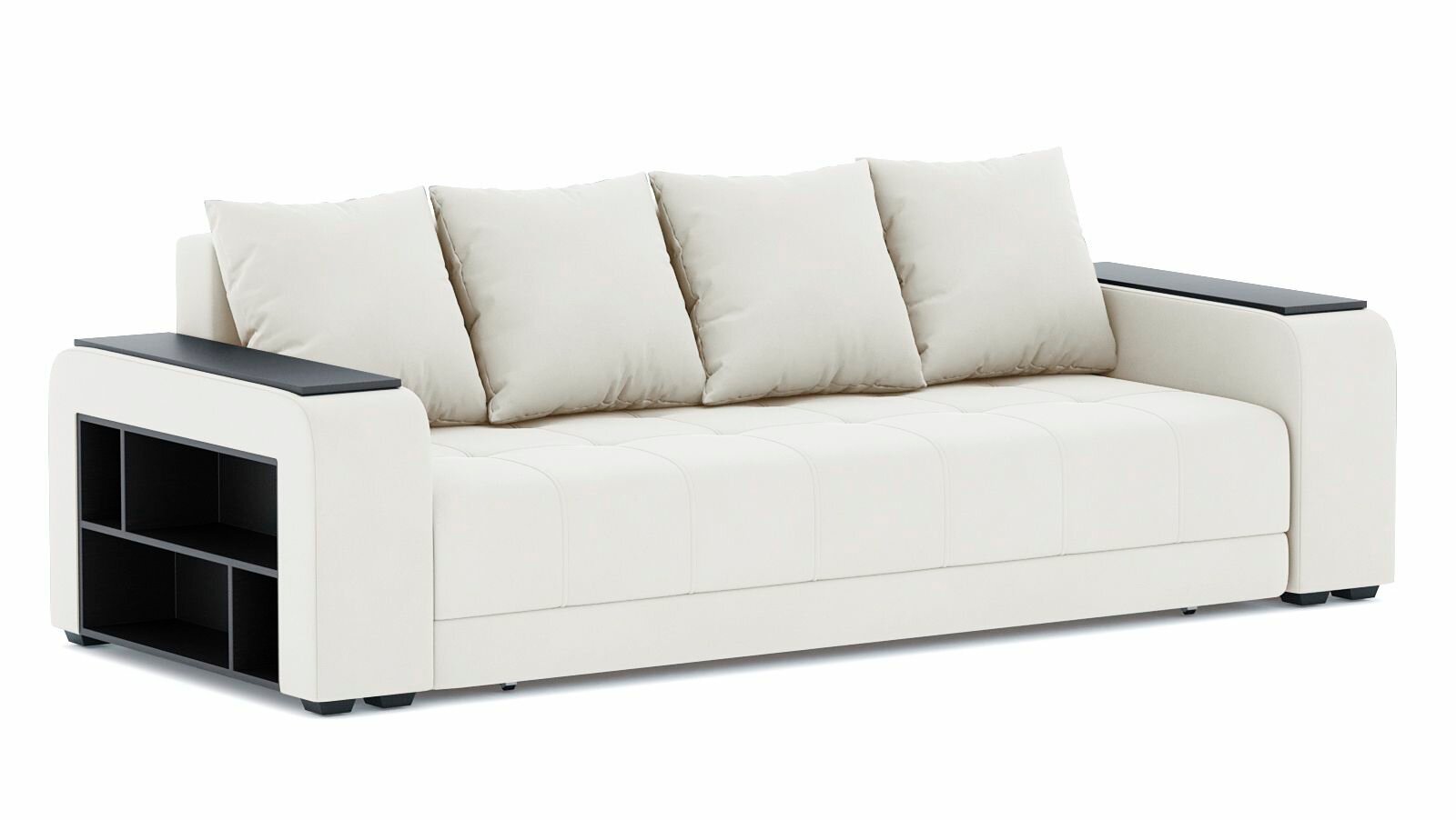 Диван - кровать Дубай Лайт, еврокнижка, пружинный блок, 255*80*110, велюр Зара Крим 02