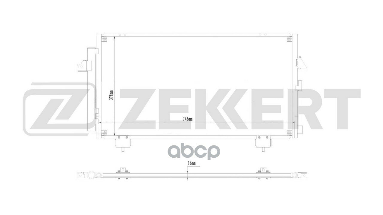 Радиатор кондиционера Toyota RAV 4 (A200) 00- Zekkert арт. mk-3068