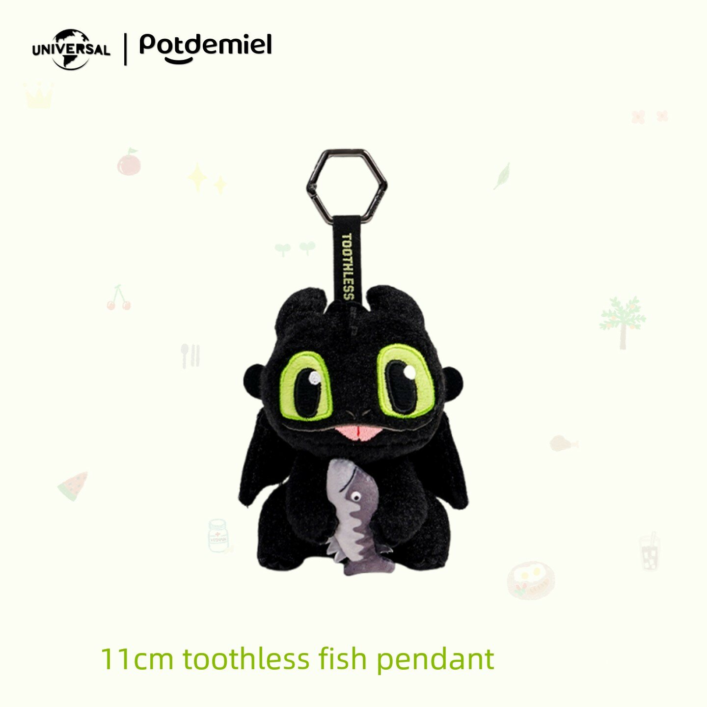 Оригинальный кулон Беззубик из Как приручить дракона, плюшевый брелок Ночной Фури, украшение для рюкзака, игрушка в