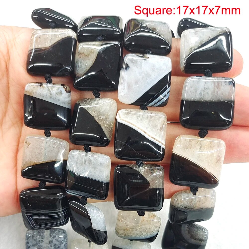 Черные бусины из уругвайского агата, натуральные камни в форме сердца, драгоценные камни, бусины-разделители, целебные кристаллы для изготовления ювелирных изделий, аксессуары «сделай сам»