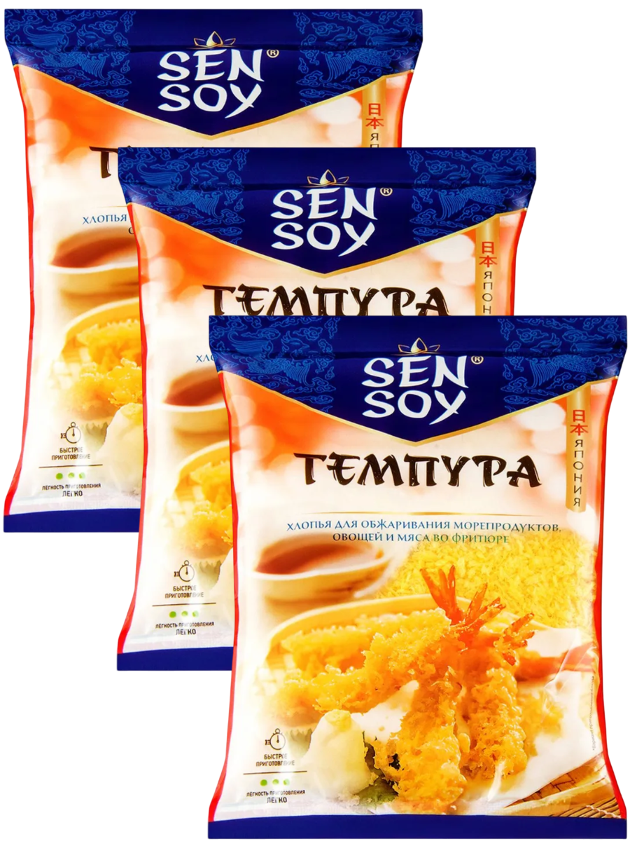 SenSoy хлопья для темпуры для роллов,100 г, 3 шт.