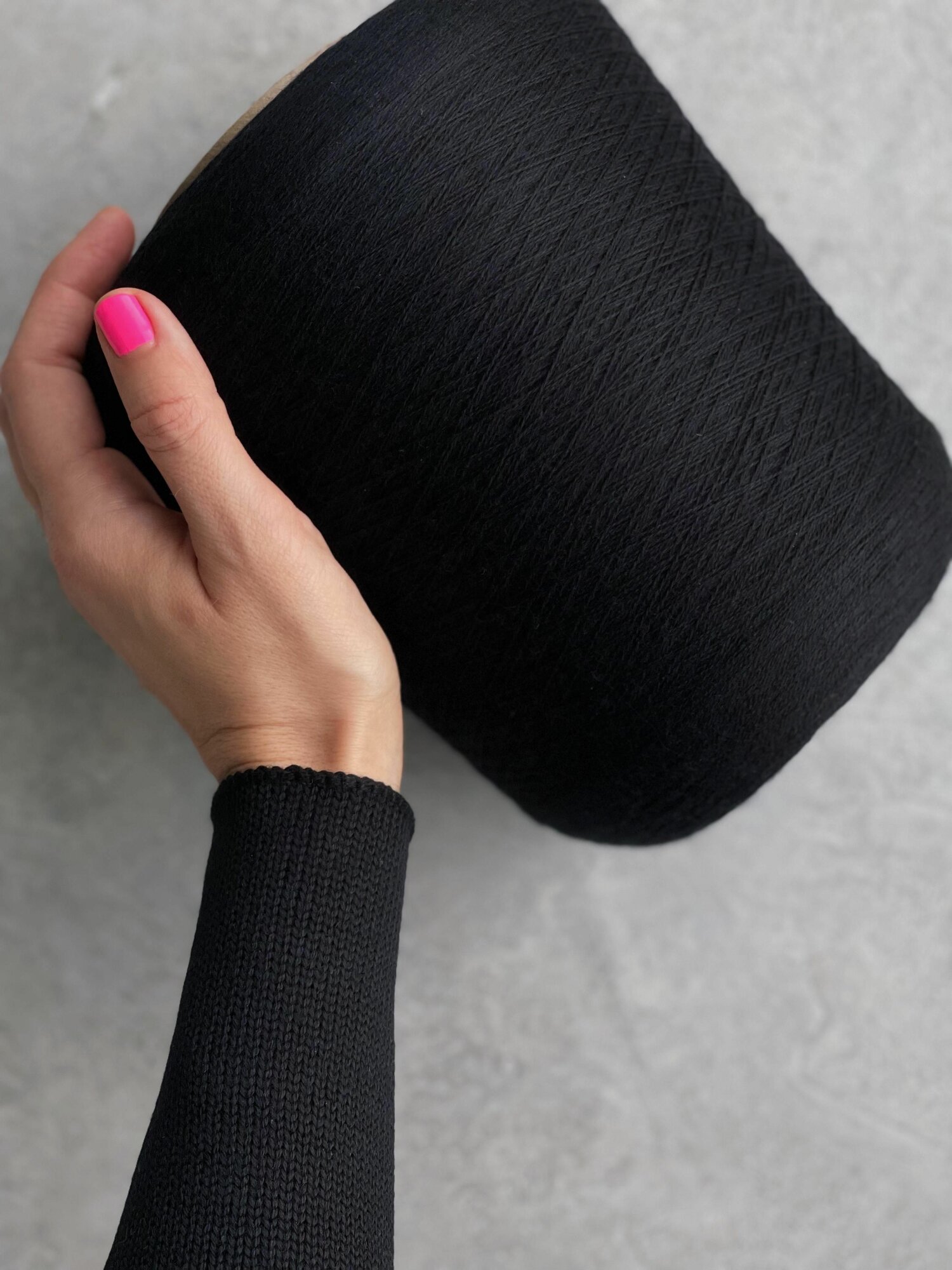 Пряжа для вязания, меринос 100%, черный