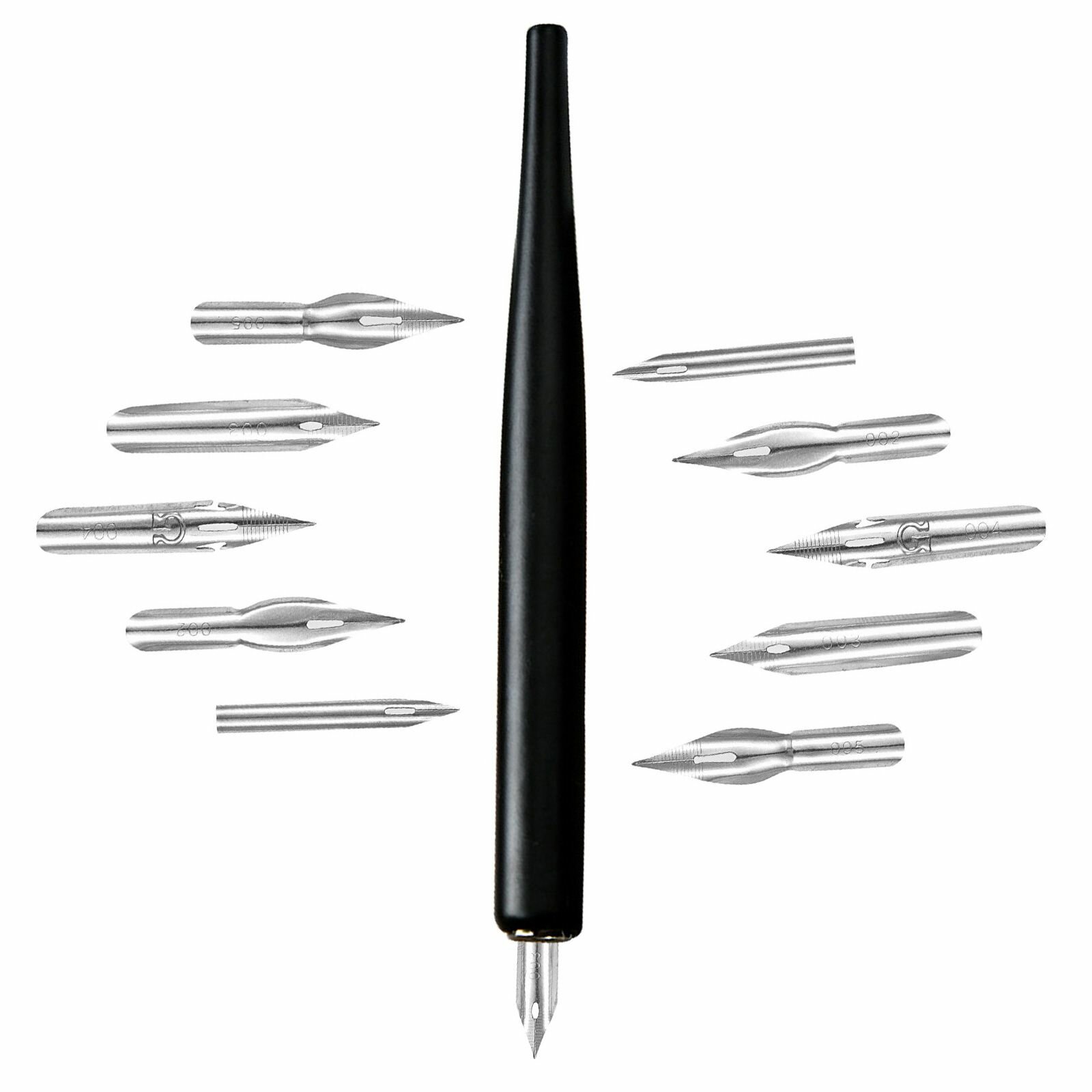 Деревянная ручка для макания с 5 сменными наконечниками письма и рисования