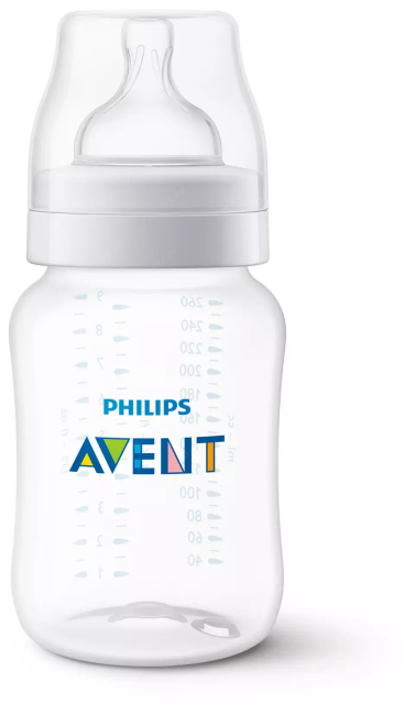 Philips SCY103/02 Бутылочка для кормления, Anti-colic 1+ мес, 260 мл, 2 шт.