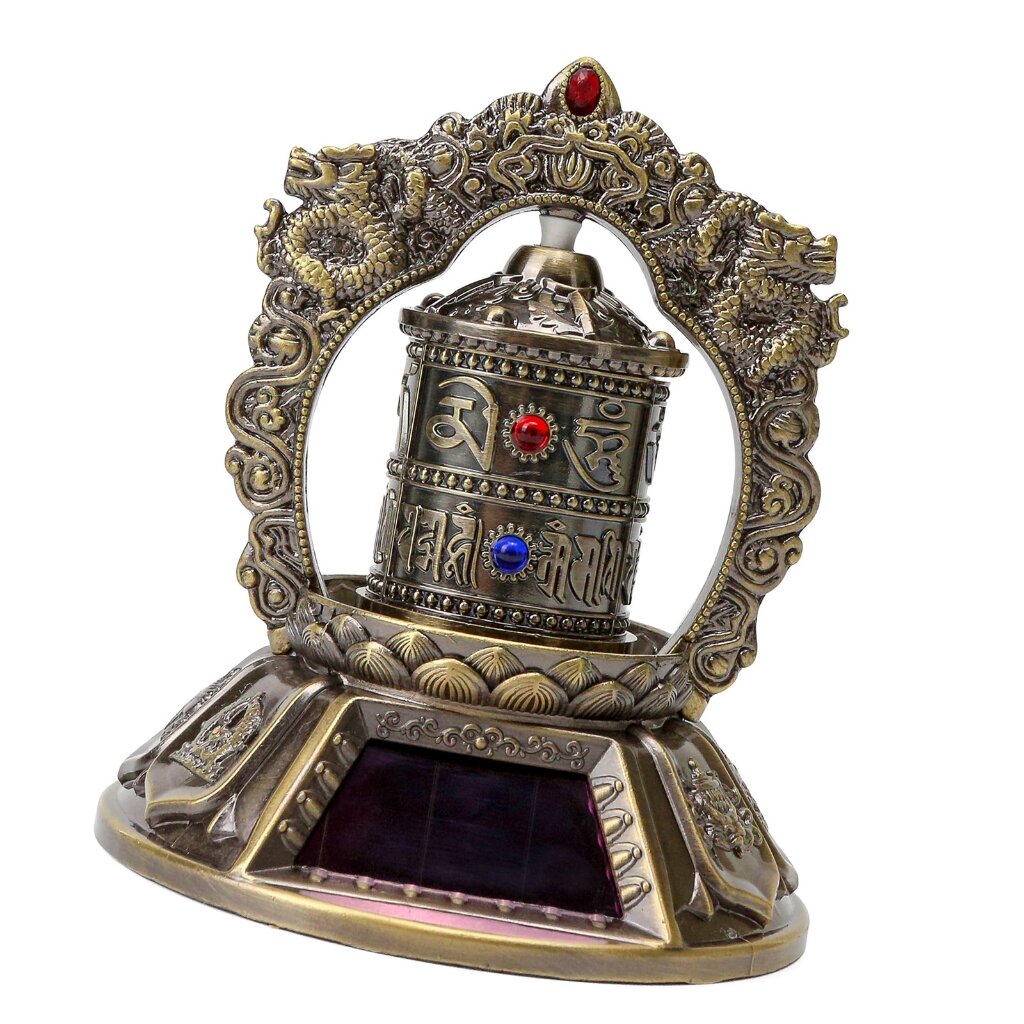 Тибетский солнечный молитвенный барабан с автономным вращением для авто