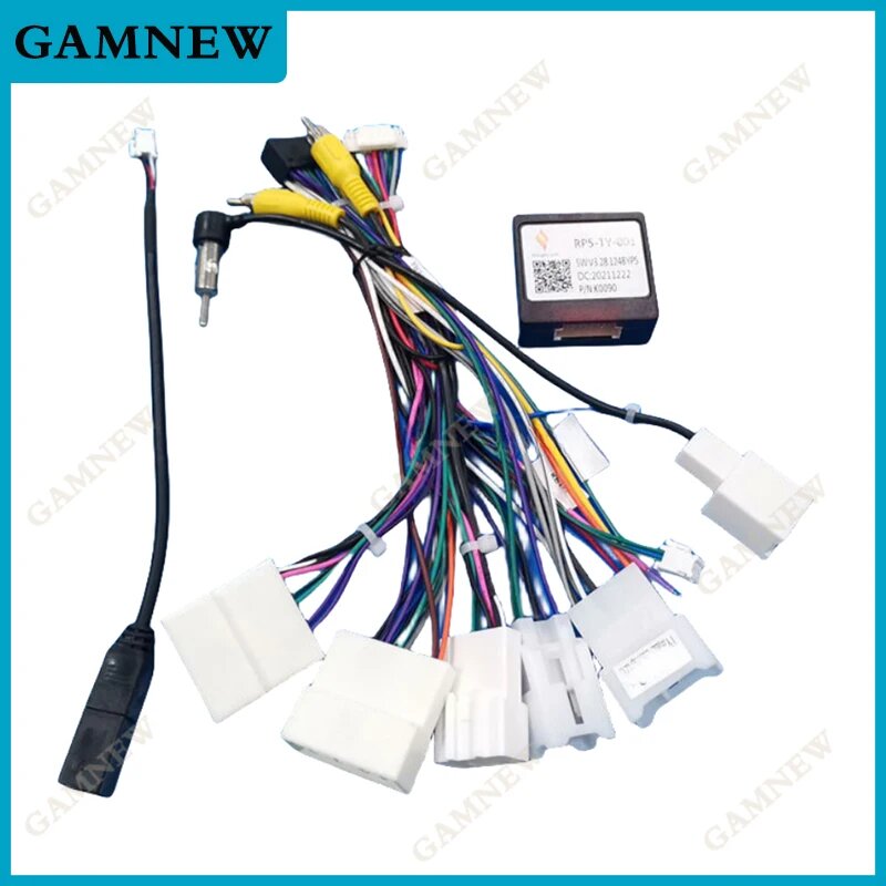 Автомобильный 16-контактный Android-адаптер кабеля питания с Canbus для Toyota Levin RAV4 Camry Highlander Prius Corolla