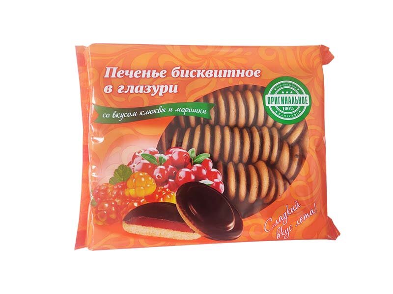 Печенье Бисквитное "Кико" с начинкой из клюквы и морошки 600гр