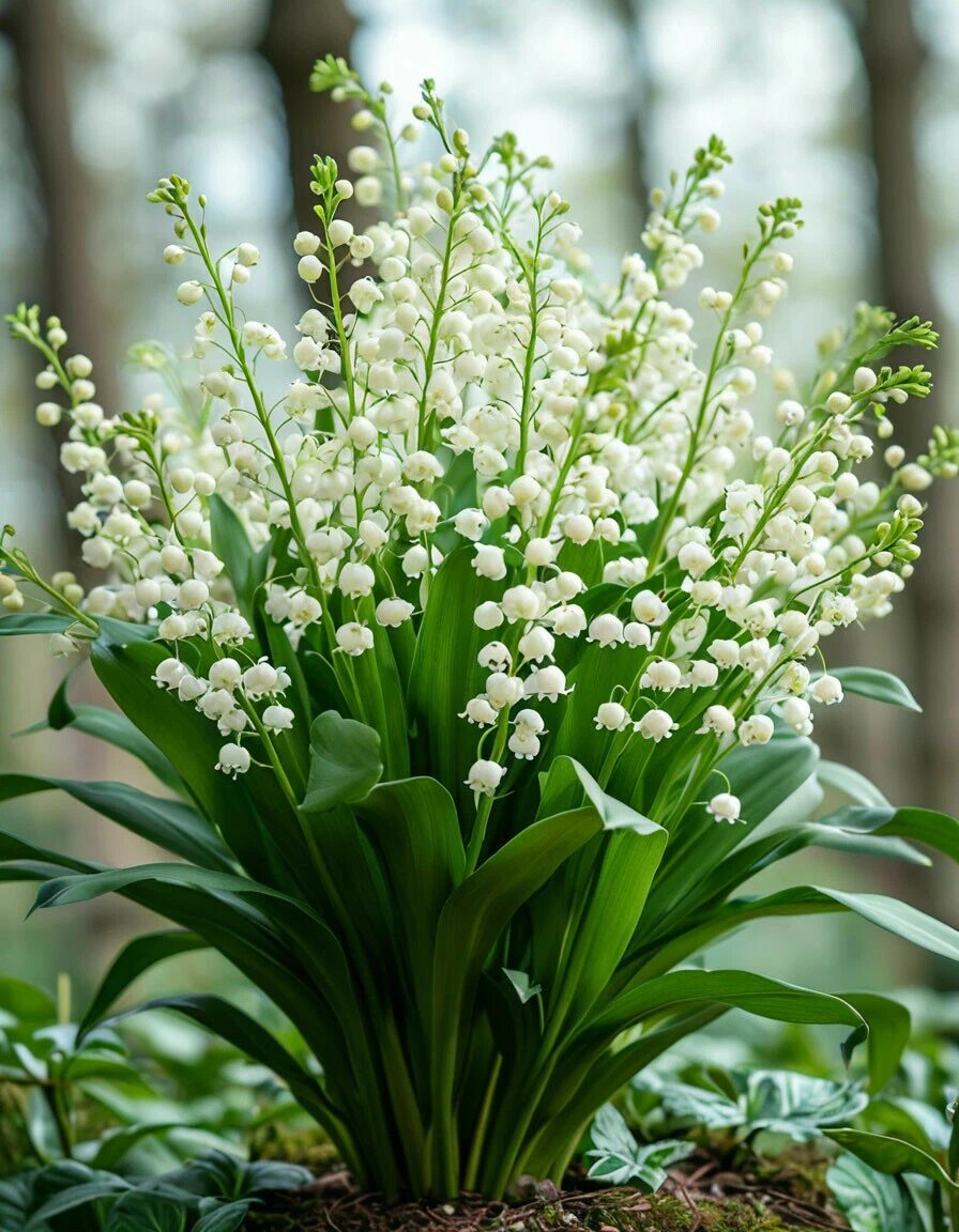 Ландыш майский Вайт (корневище 10 шт)/ многолетник / для дачи, сада, дома и балкона/
