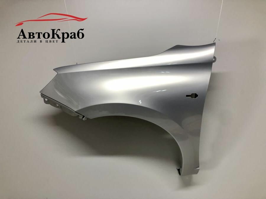 Крыло переднее левое металл под повторитель Лада Гранта рестайлинг 2018 - 2025 г. 610 - рислинг, серебристый