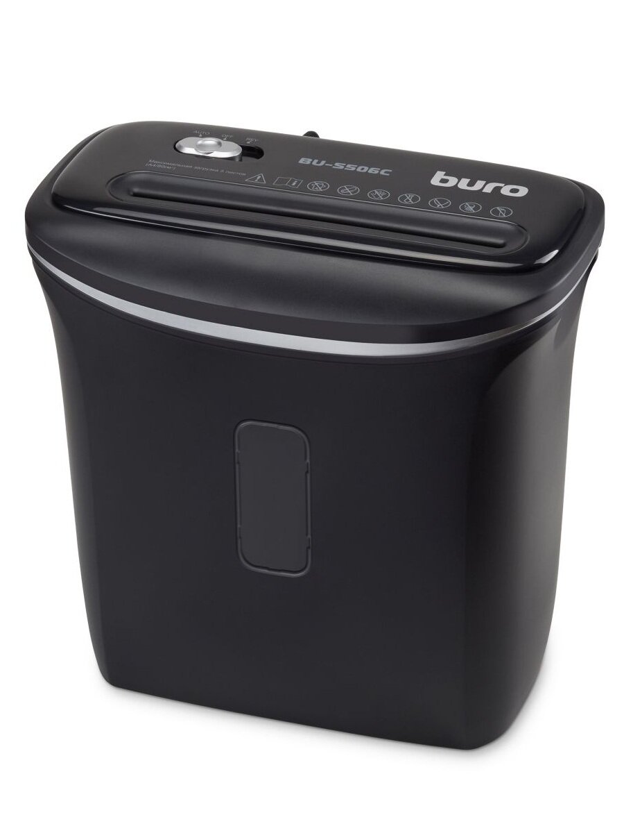 Уничтожитель бумаг Buro Home BU-S506C OS506C секр. P-4/фрагменты/5лист./12лтр./пл. карты