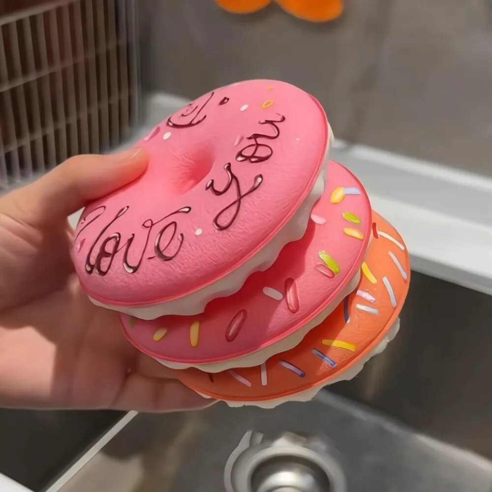 Губка, Полиуретан, НПВХ (PVC-U), 3 шт.