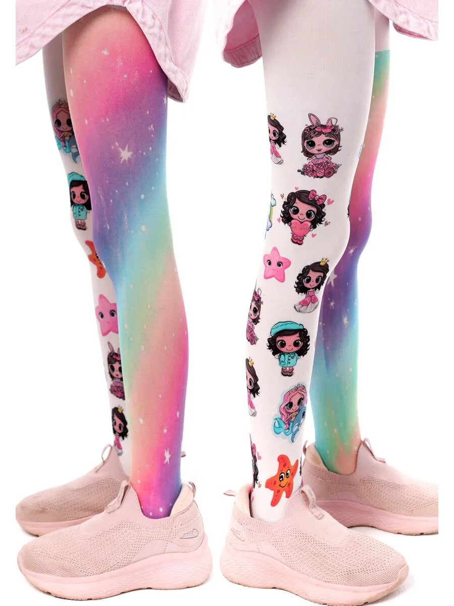 Колготки TTights, 50 den, размер 5-7 лет, синий, черный, бежевый, коричневый, белый — фото 1