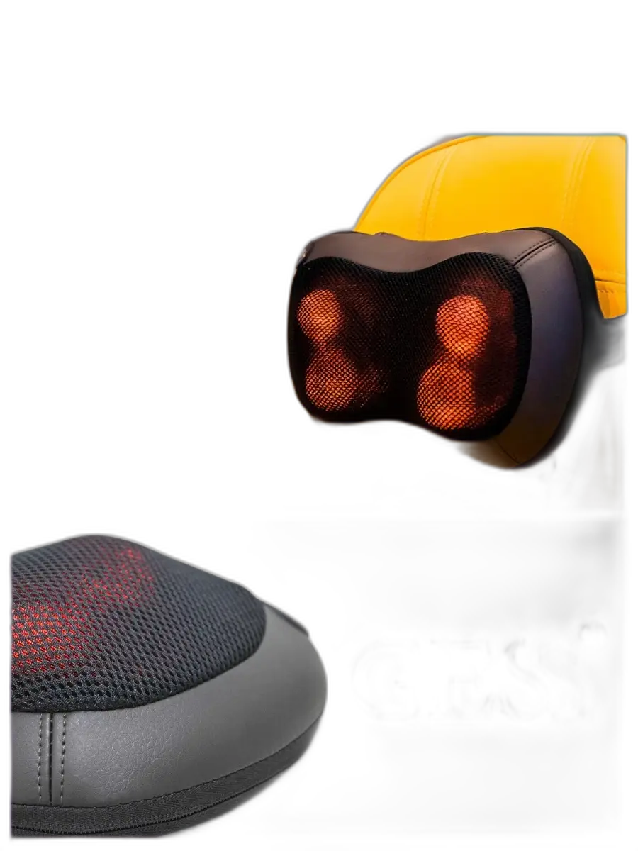 Массажная подушка беспроводная для шеи и тела с прогревом