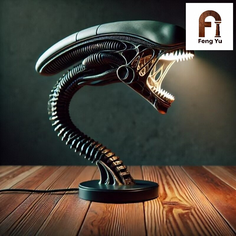 Эксклюзивный светильник Alien из смолы для декора спальни, биологическая модель с подставкой