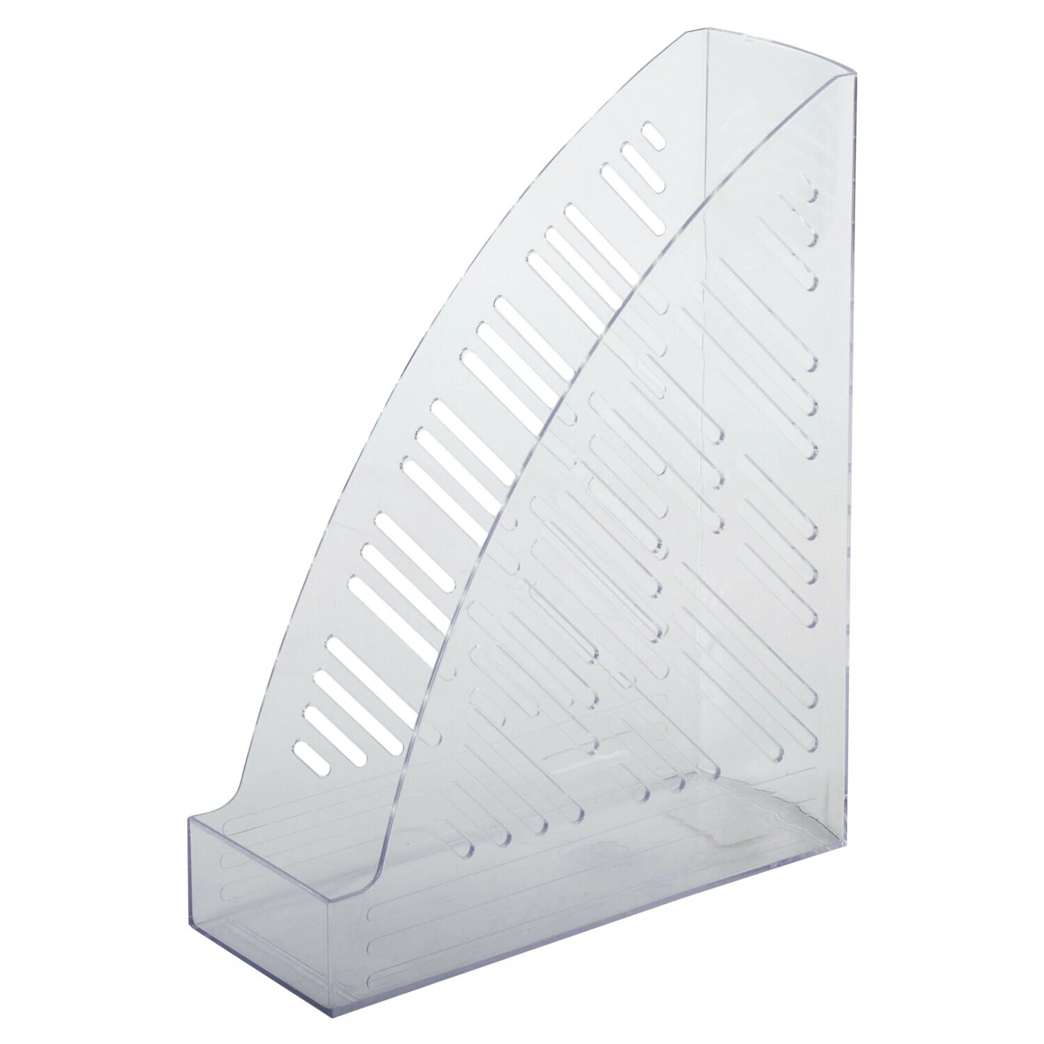 Лоток вертикальный для бумаг BRAUBERG "Standard+", 25090300 мм, прозрачный, 237227, 2шт.