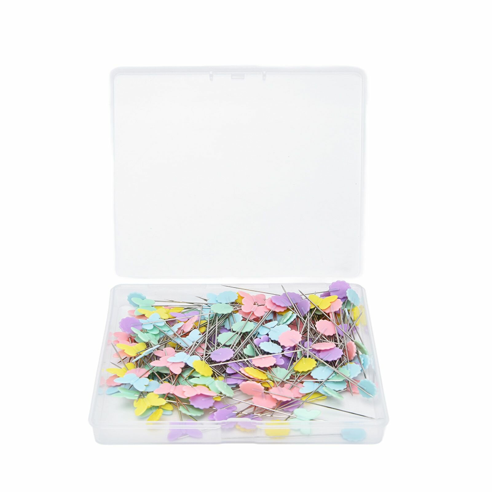 200 шт. булавок-пуговиц с цветочными головками, красочные бабочки, декоративные швейные булавки для скрапбукинга и рукоделия