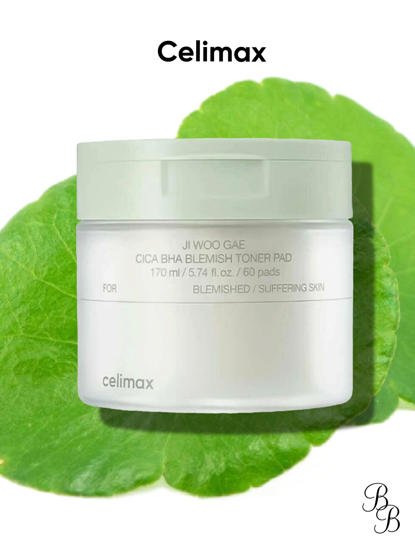 Celimax Успокаивающие тонер-пэды для проблемной кожи с BHA-кислотами Ji Woo Gae Cica BHA Blemish Toner Pad 60 шт