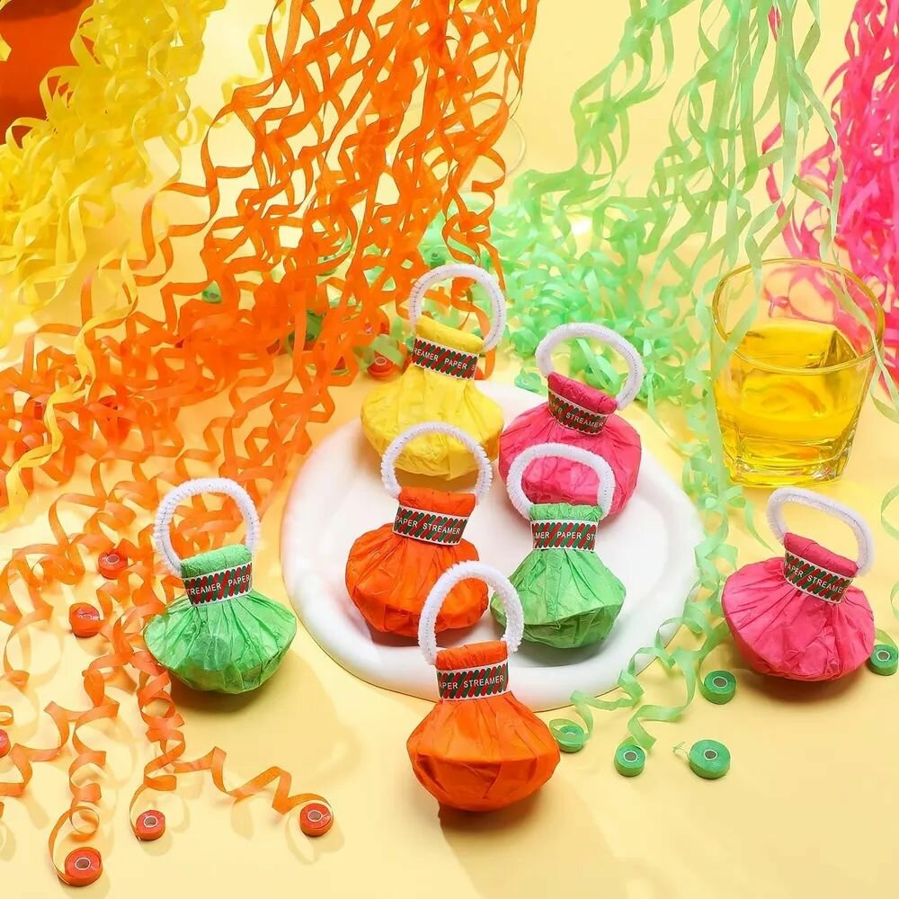 Серпантин Круглые 9 см разноцветный 10 шт