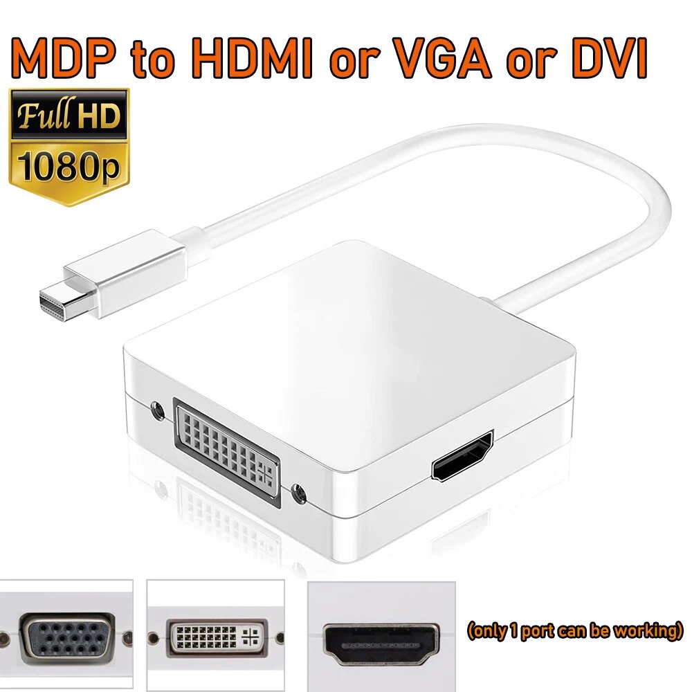 Кабель Mini DP-HDMI DVI VGA HDmatters