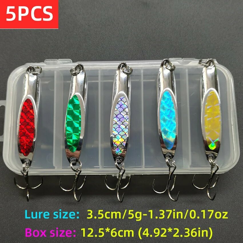 5 шт. Металлические блесны AOrace, 5 г, Цвет: 5PCS-5G