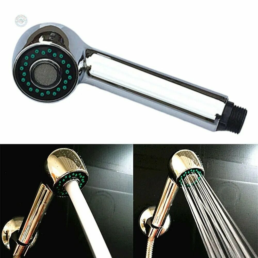 Лейка для душа с двойным режимом барботер и дождь, сменная насадка G1/2, ручное переключение, универсальное подключение к смесителю, компактная ручная лейка для кухни и ванной
