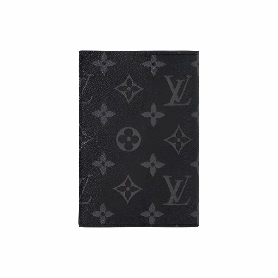 Визитница Louis Vuitton, фактура с тиснением, черно-серый — фото 1