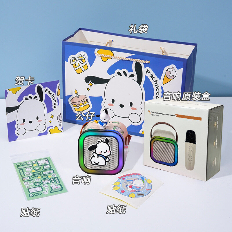 Новинка 2025 года: популярный проигрыватель с Bluetooth-колонкой в виде милого котика, микрофон для пения, подарок на день рождения для девочек с микрофоном.