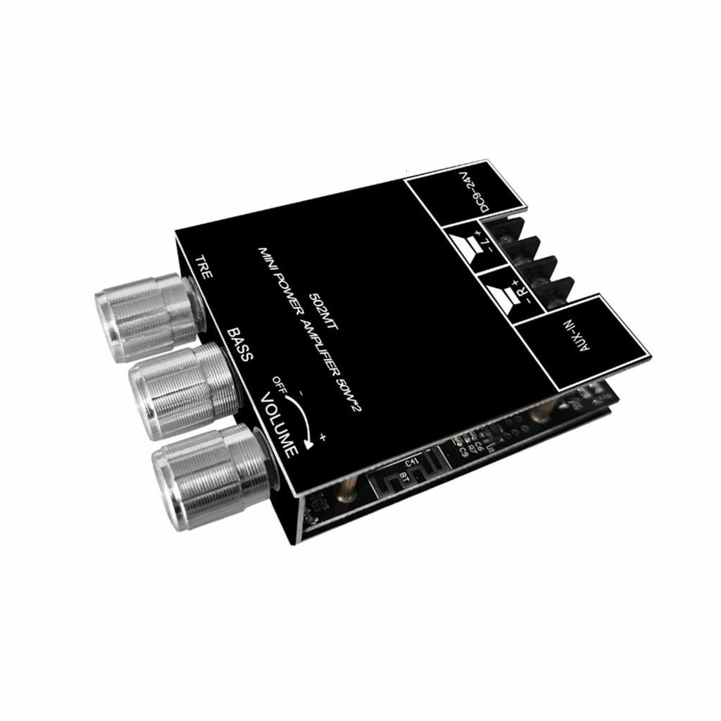 Усилитель мощности для сабвуфера 2x50W с поддержкой Bluetooth и AUX