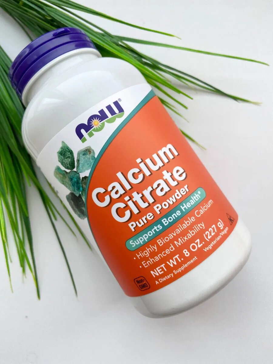Кальций Now Foods Calcium Citrate Pure Powder, без вкуса, порошок, 227г