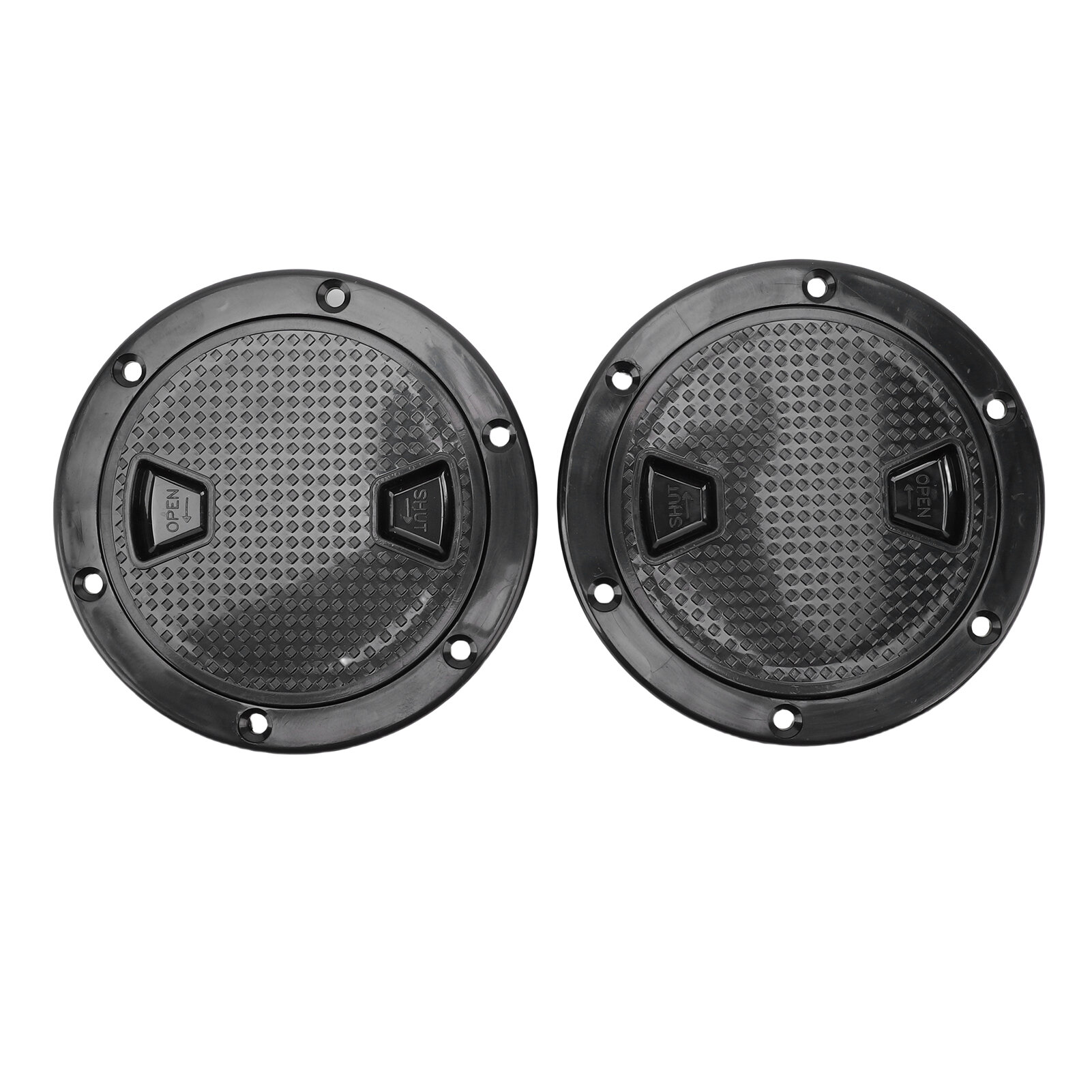 Шт. Противоскользящие круглые утолщенные резиновые кольцевые смотровые пластины для люков лодок со съемной крышкой, черные.