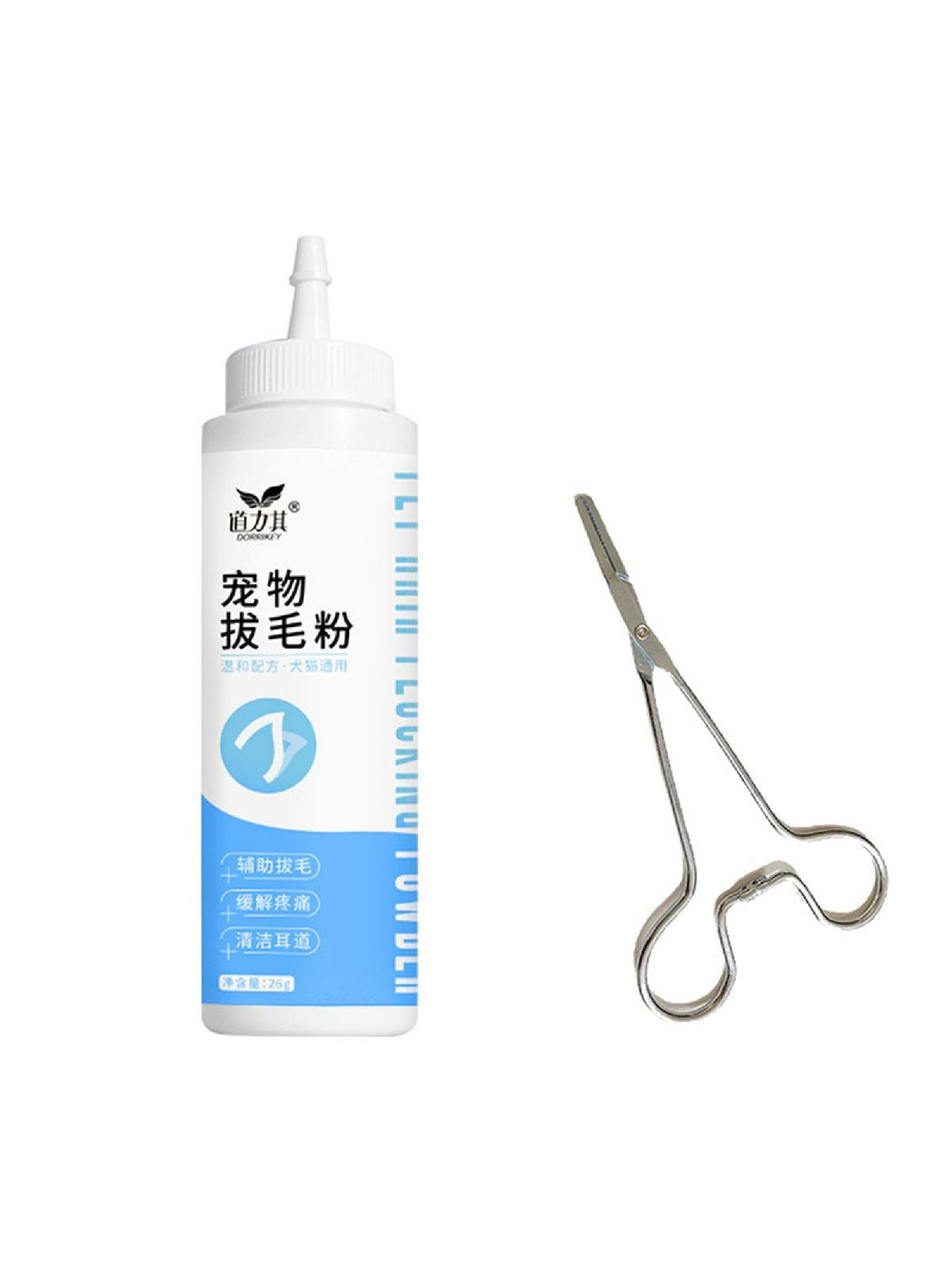 Удобный безопасный порошок для чистки ушей домашних животных для удаления нежелательных волос из ушей