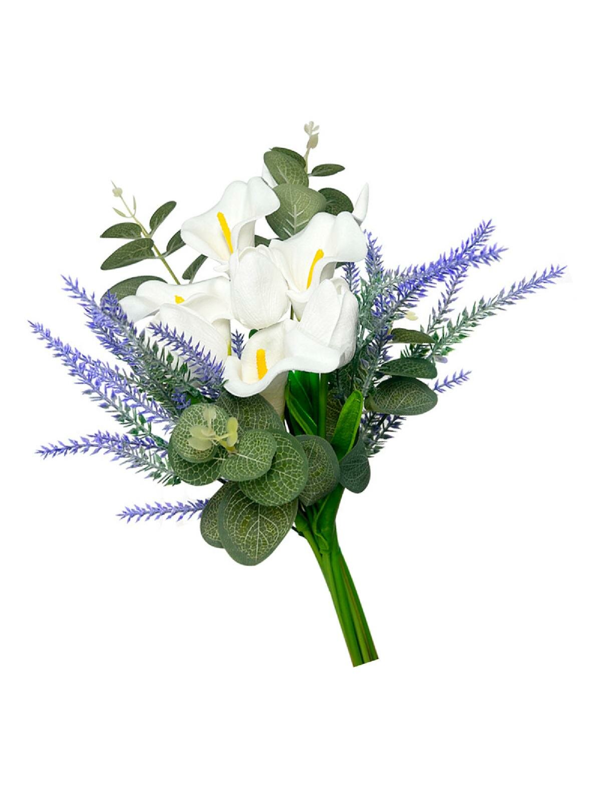 Украшение дома свадебная имитация цветка тюльпан калла комбинация лилий с букетом зеленых растений