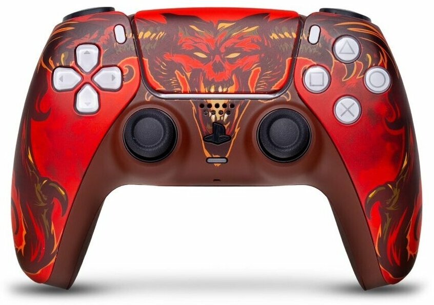 Кастомизированный беспроводной геймпад Sony DualSense PS5 "Дьябло"