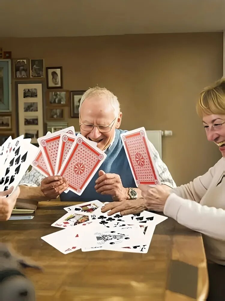 Непобедимая колода для вечеринок! Карты большого размера, из плотного картона для улицы, пикника, семьи, не рвутся