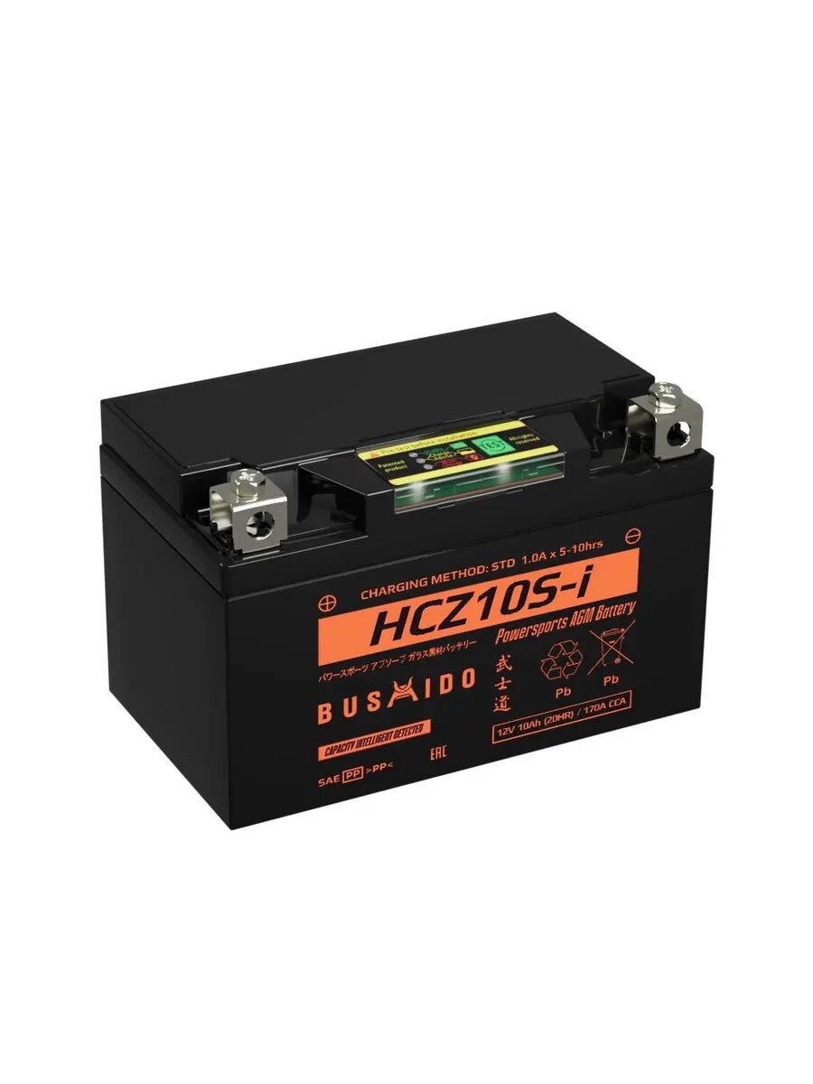 Аккумулятор BUSHIDO HCZ10S-i 12V 10Ач прям. пол.